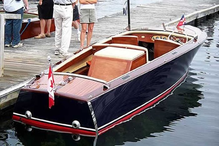 2012 Bruce 22 Classic Electric Launch Antique and Classics Boat Review ...